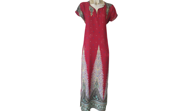Egyptian Traditional Clothing | Long Red Dress