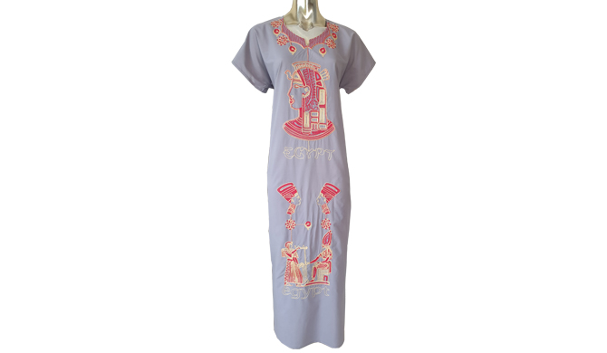 Egyptian Traditional Clothing | Rich Grey Pharaonic Galabeya